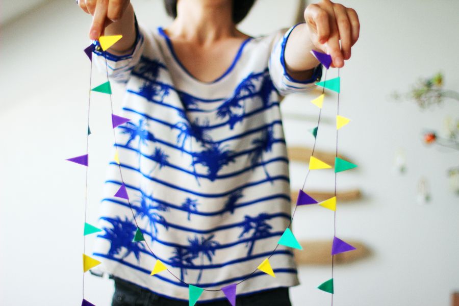 Easy diy paper garland. – Look what I made ...