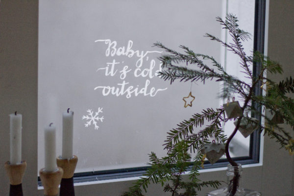 temporary winter window decoration (with free printable & video ...