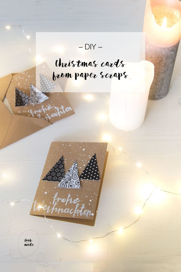 DIY Christmas cards from paper scraps | LOOK WHAT I MADE ...