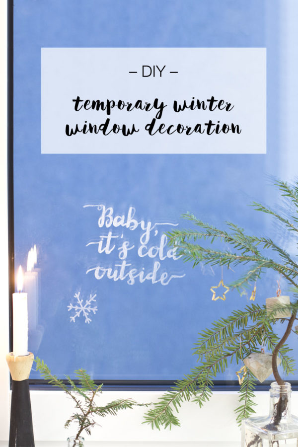 temporary winter window decoration (with free printable & video ...