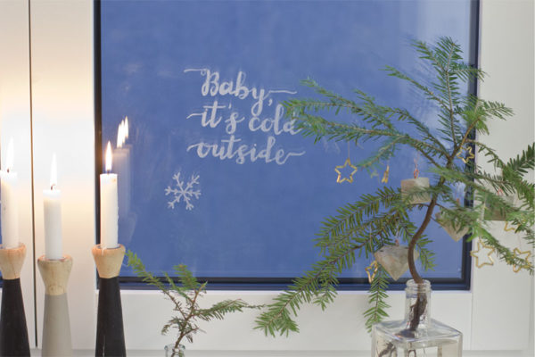 temporary winter window decoration (with free printable & video ...
