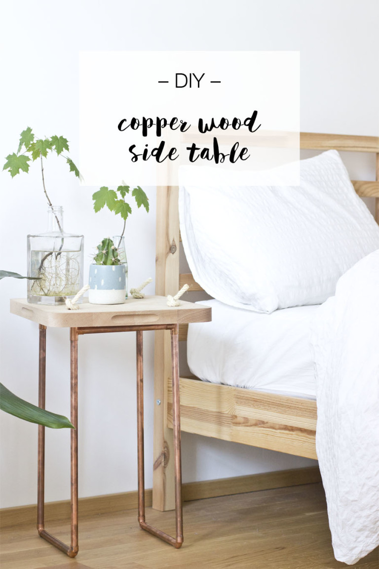 Copper wood side table DIY | LOOK WHAT I MADE ...