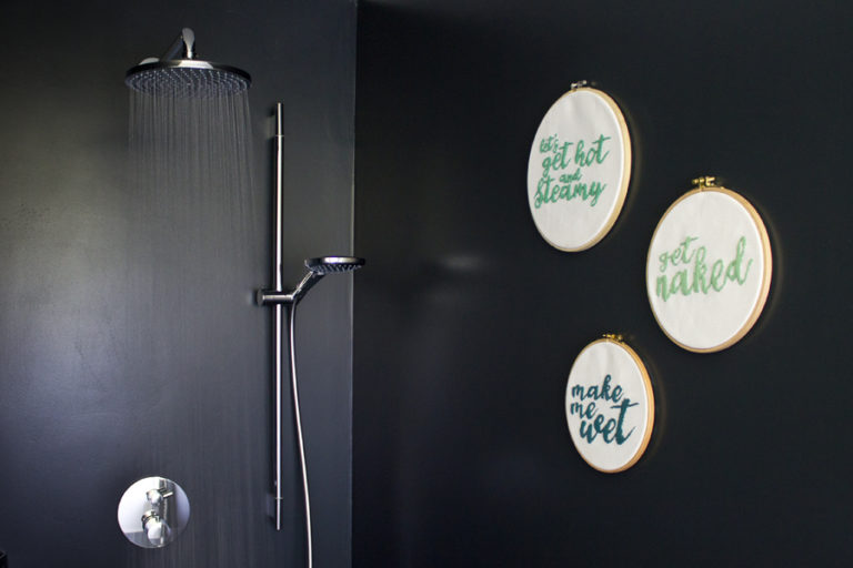 Cheeky embroidery wall art - for the new bathroom | LOOK WHAT I MADE ...