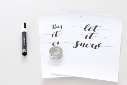 temporary winter window decoration (with free printable & video ...